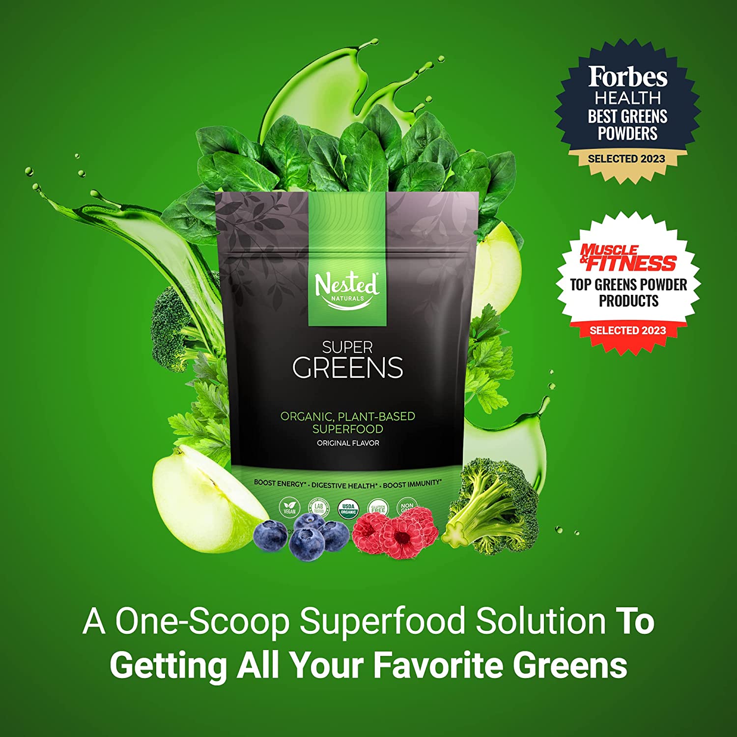 Super Greens Organic Vegetable Greens Supplement | Nested Naturals